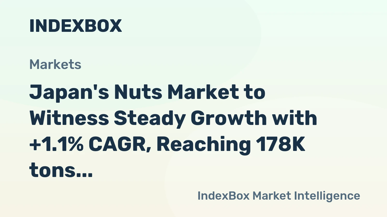 Japan's Nuts Market to Witness Steady Growth with +1.1% CAGR, Reaching 178K tons by 2035