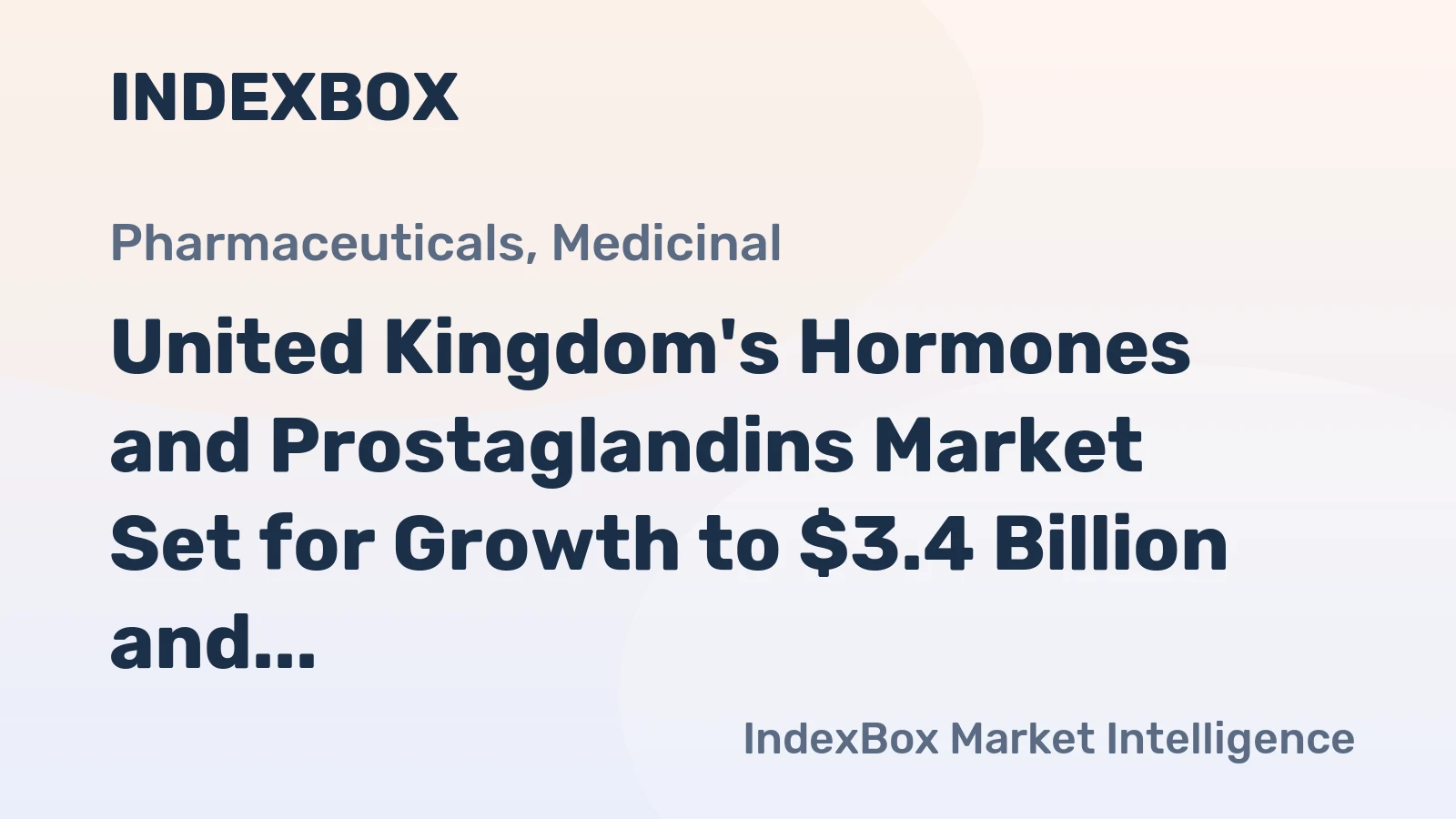 United Kingdom's Hormones and Prostaglandins Market Set for Growth to $3.4 Billion and 255 Tons