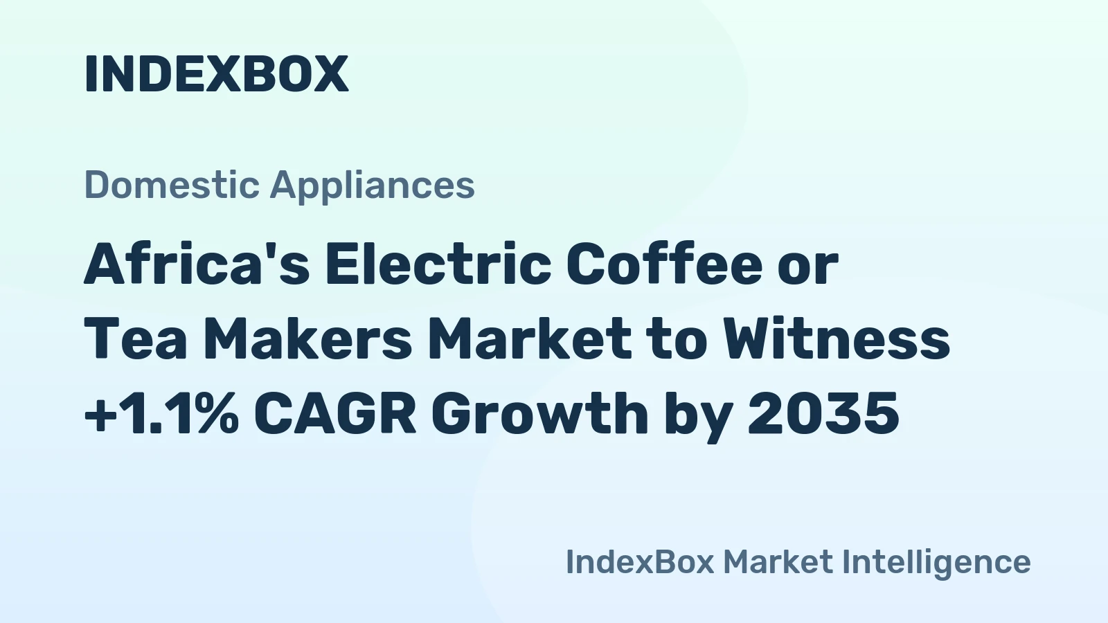 Africa's Electric Coffee or Tea Makers Market to Witness +1.1% CAGR Growth by 2035