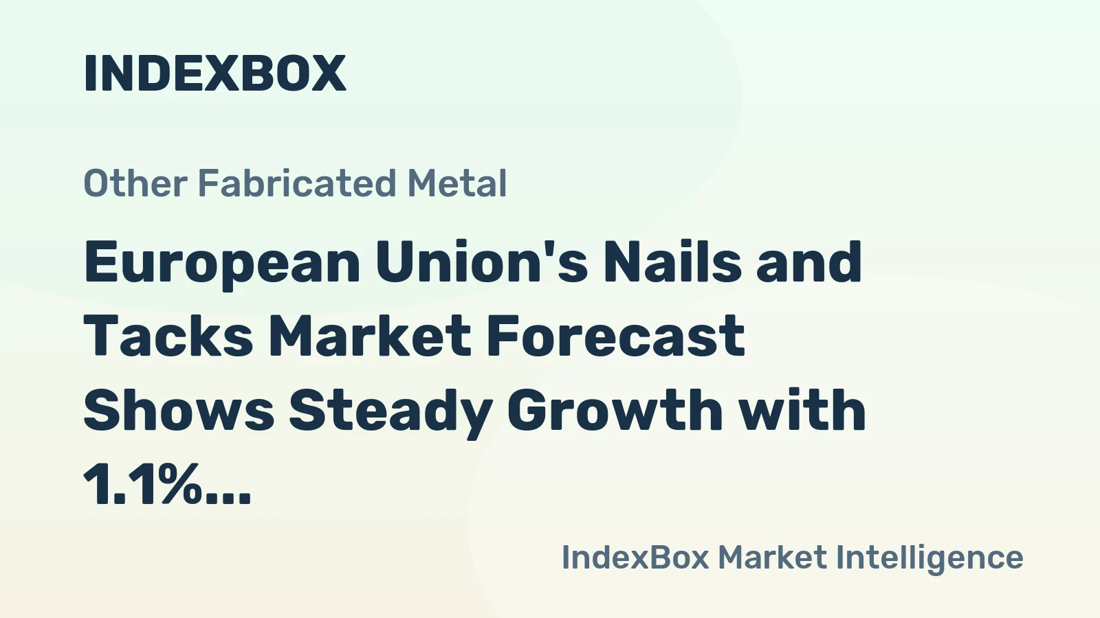 European Union's Nails and Tacks Market Forecast Shows Steady Growth with 1.1% CAGR Through 2035
