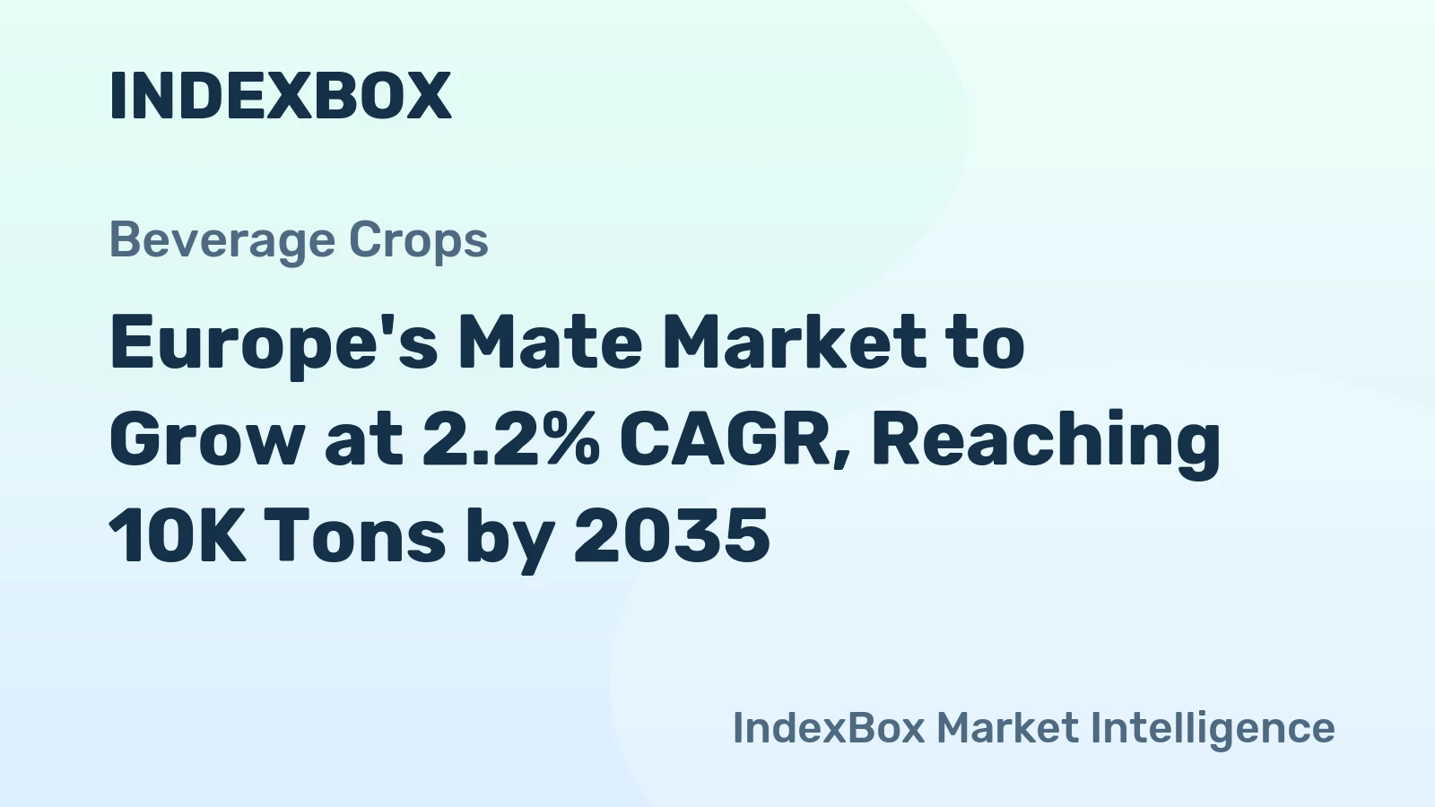 Europe's Mate Market to Grow at 2.2% CAGR, Reaching 10K Tons by 2035