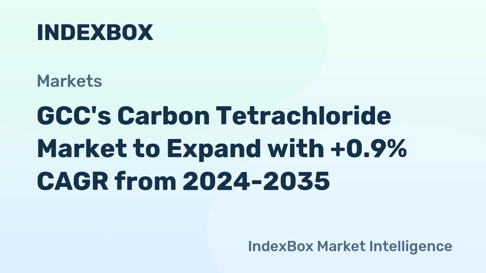 GCC's Carbon Tetrachloride Market to Expand with +0.9% CAGR from 2024-2035