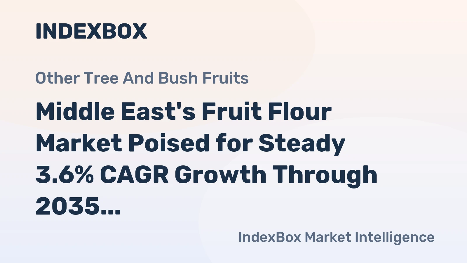 Middle East's Fruit Flour Market Poised for Steady 3.6% CAGR Growth Through 2035