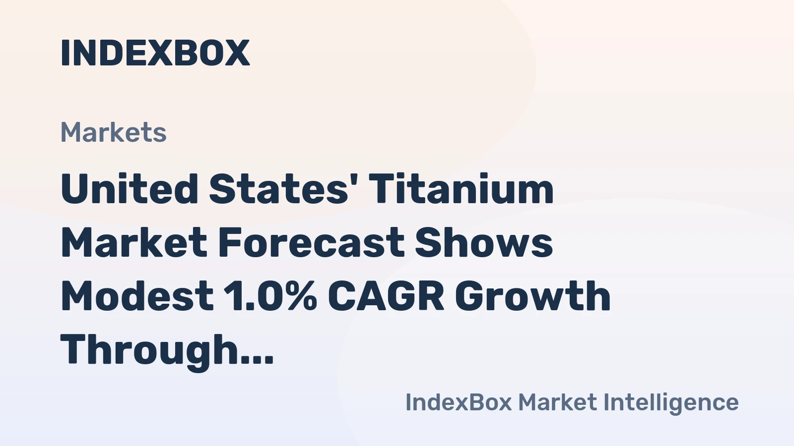 United States' Titanium Market Forecast Shows Modest 1.0% CAGR Growth Through 2035