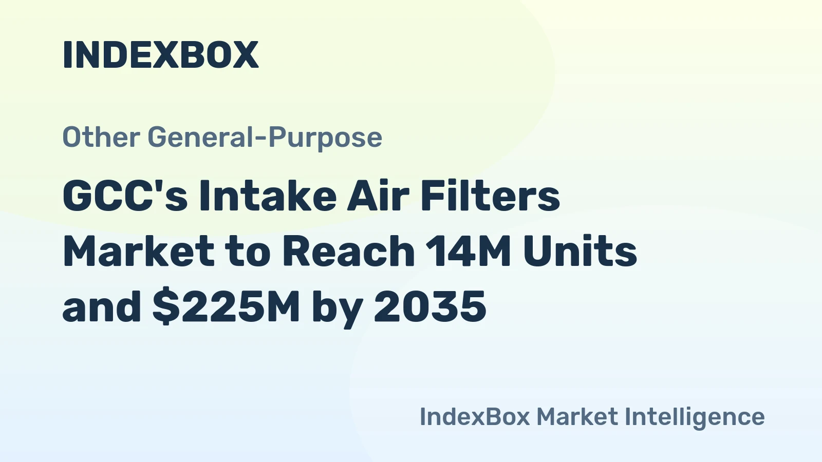 GCC's Intake Air Filters Market to Reach 14M Units and $225M by 2035