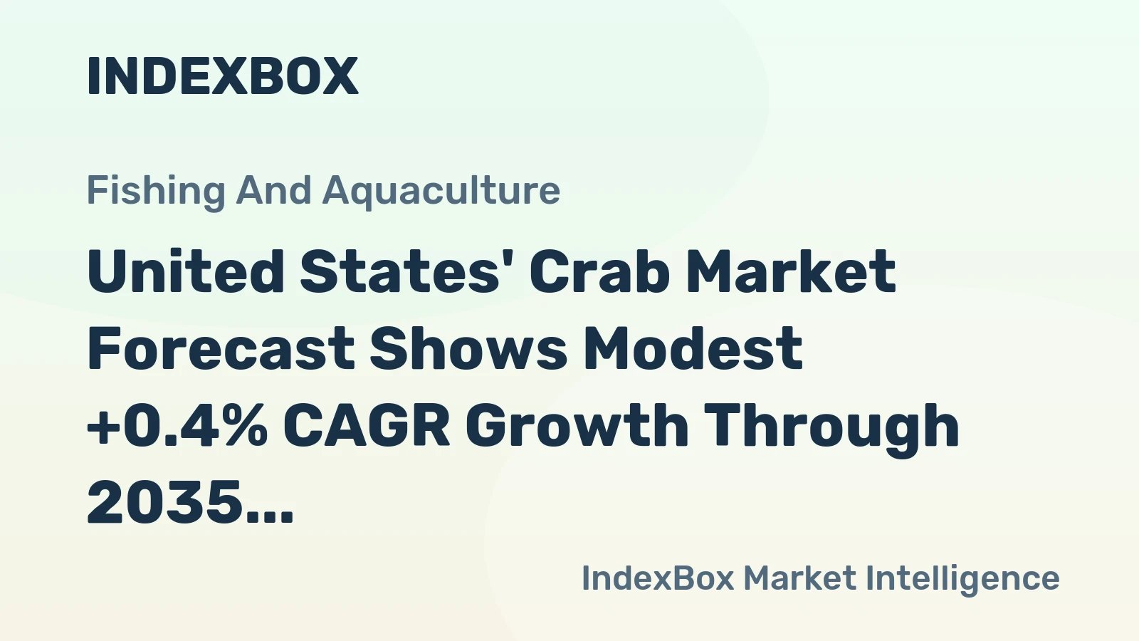 United States' Crab Market Forecast Shows Modest +0.4% CAGR Growth Through 2035