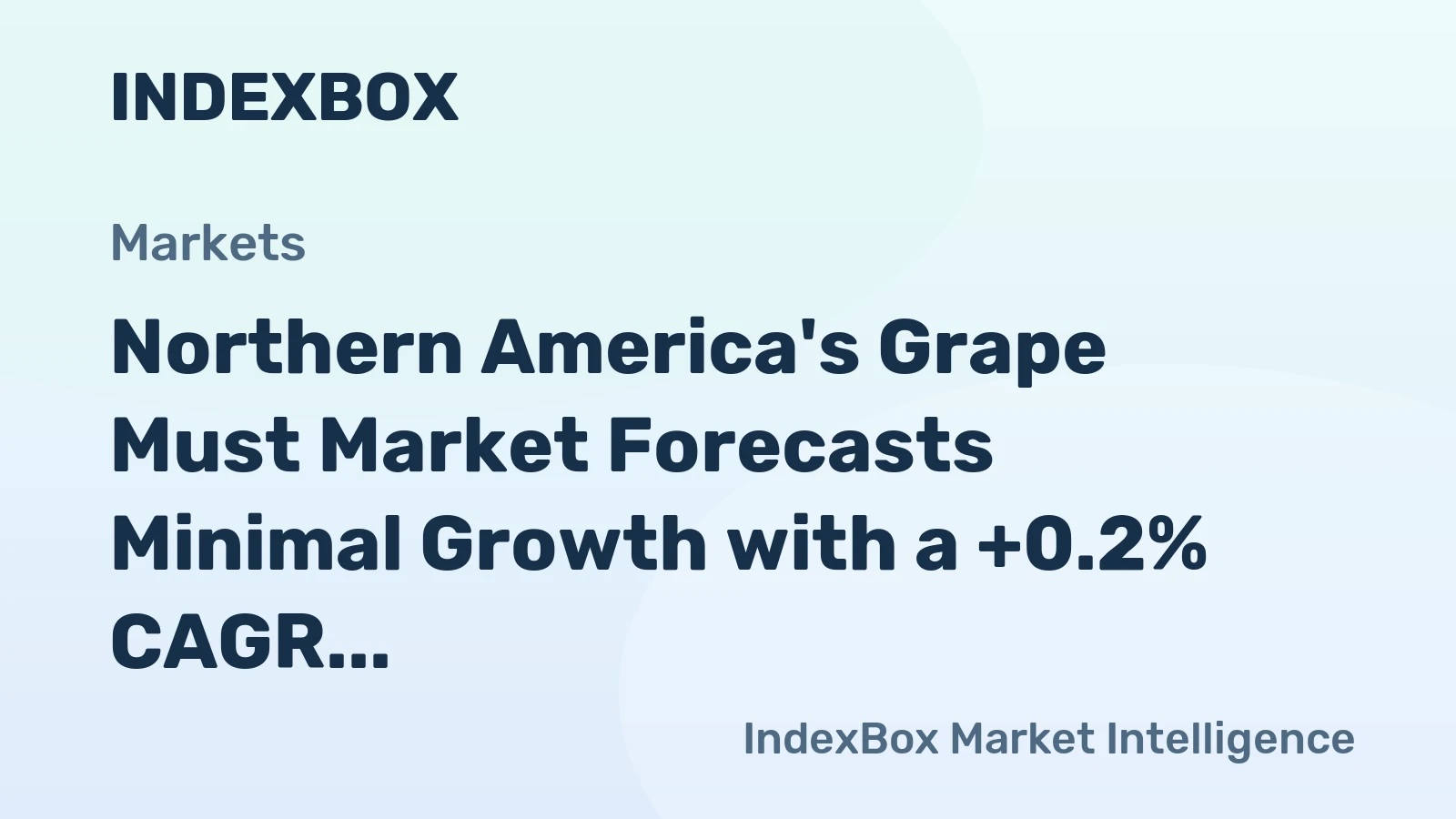 Northern America's Grape Must Market Forecasts Minimal Growth with a +0.2% CAGR in Value