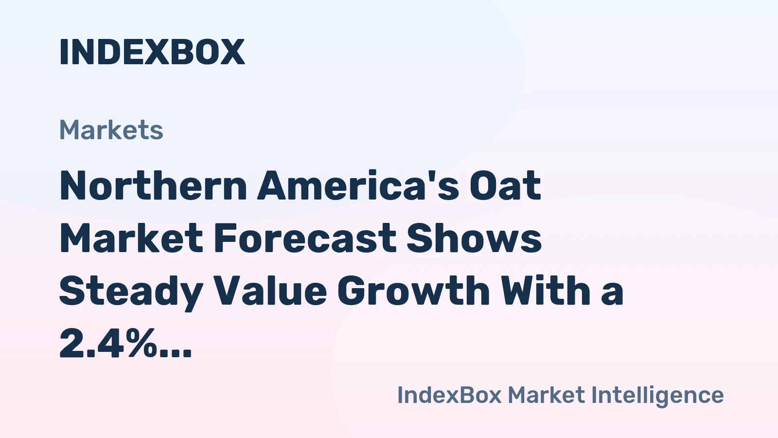 Northern America's Oat Market Forecast Shows Steady Value Growth With a 2.4% CAGR Through 2035