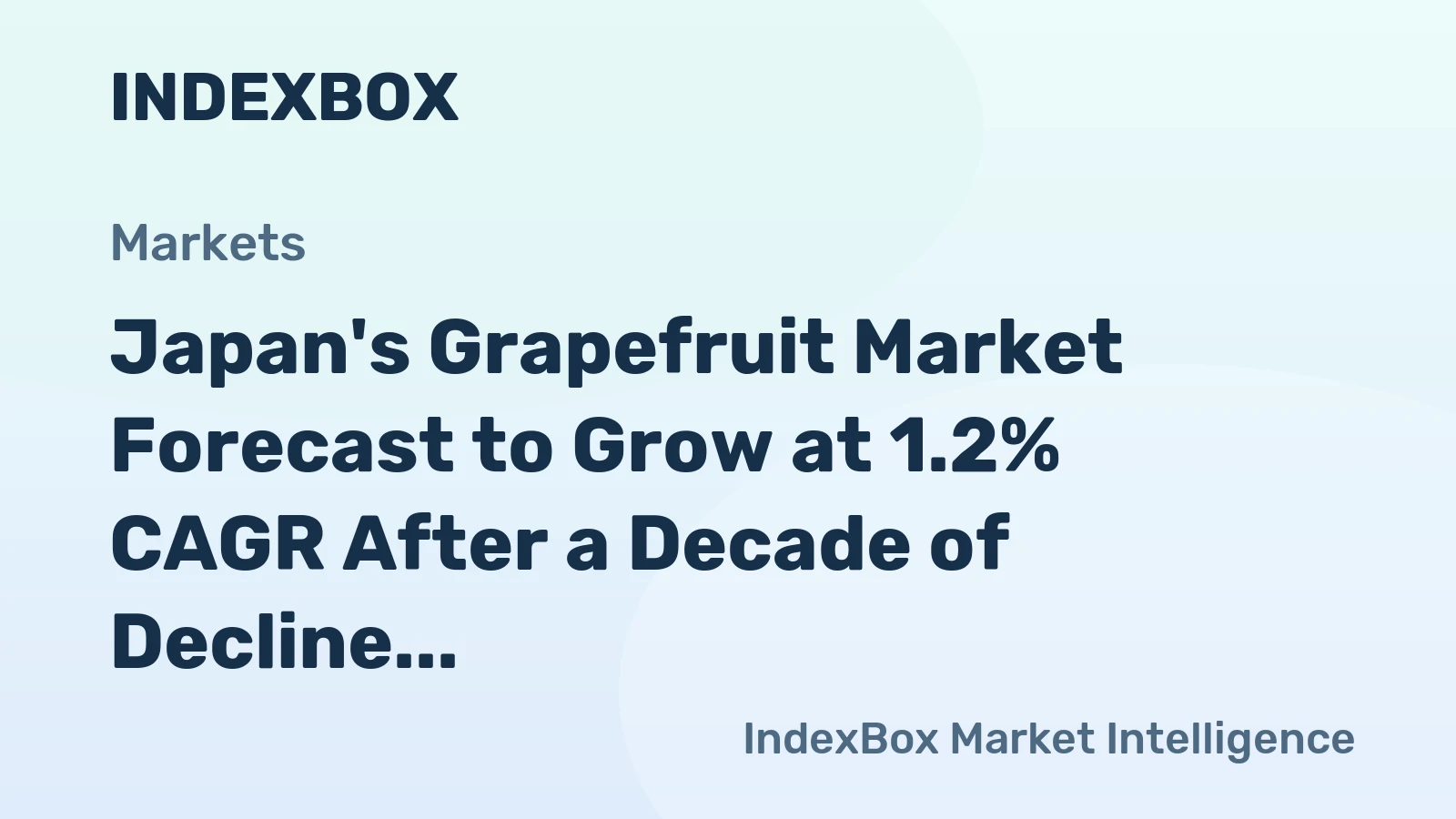Japan's Grapefruit Market Forecast to Grow at 1.2% CAGR After a Decade of Decline