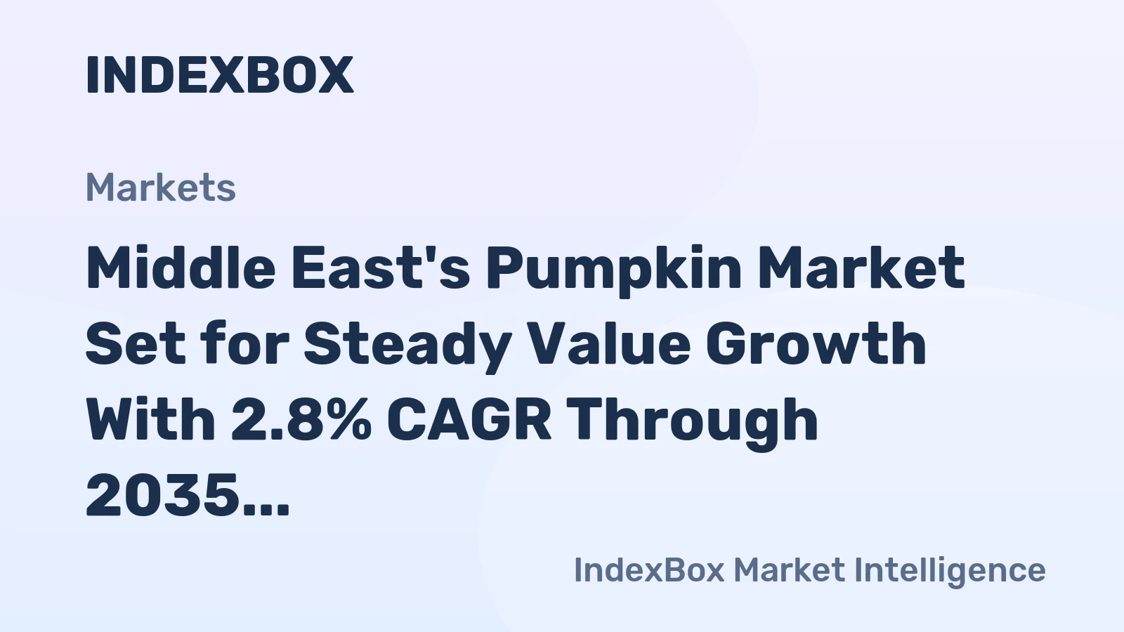 Middle East's Pumpkin Market Set for Steady Value Growth With 2.8% CAGR Through 2035