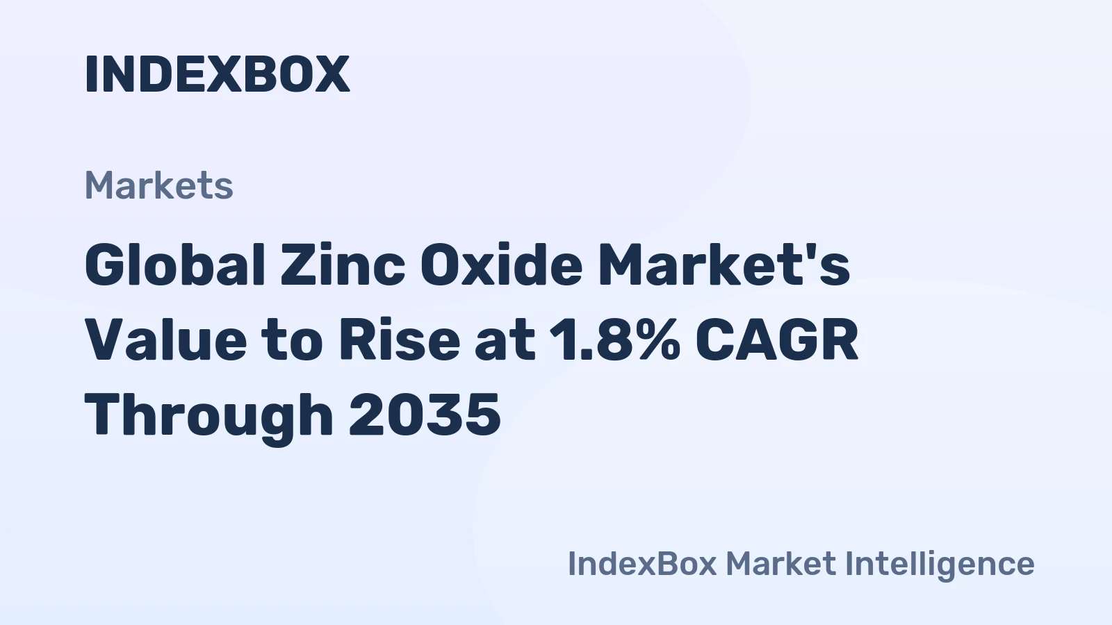 Global Zinc Oxide Market's Value to Rise at 1.8% CAGR Through 2035