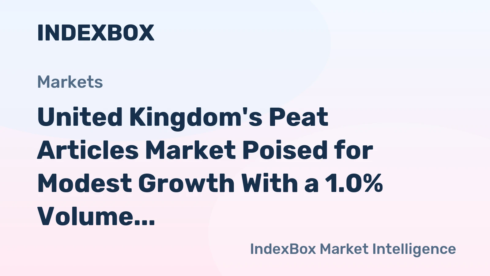 United Kingdom's Peat Articles Market Poised for Modest Growth With a 1.0% Volume CAGR Through 2035