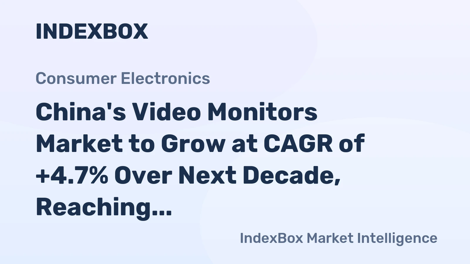 China's Video Monitors Market to Grow at CAGR of +4.7% Over Next Decade, Reaching 157M Units by 2035