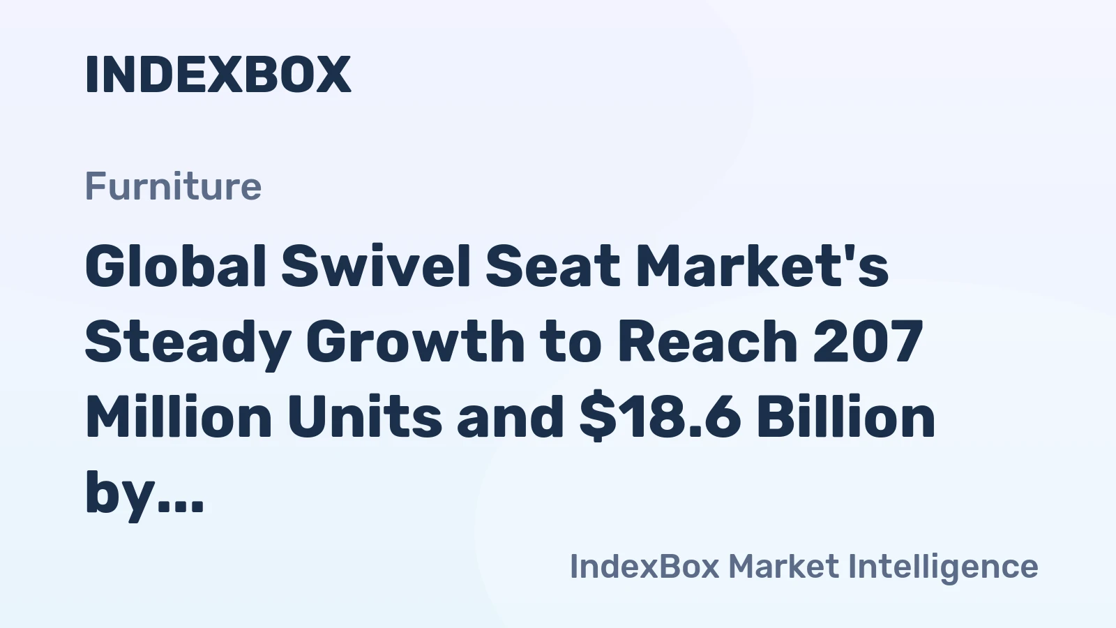 Global Swivel Seat Market's Steady Growth to Reach 207 Million Units and $18.6 Billion by 2035