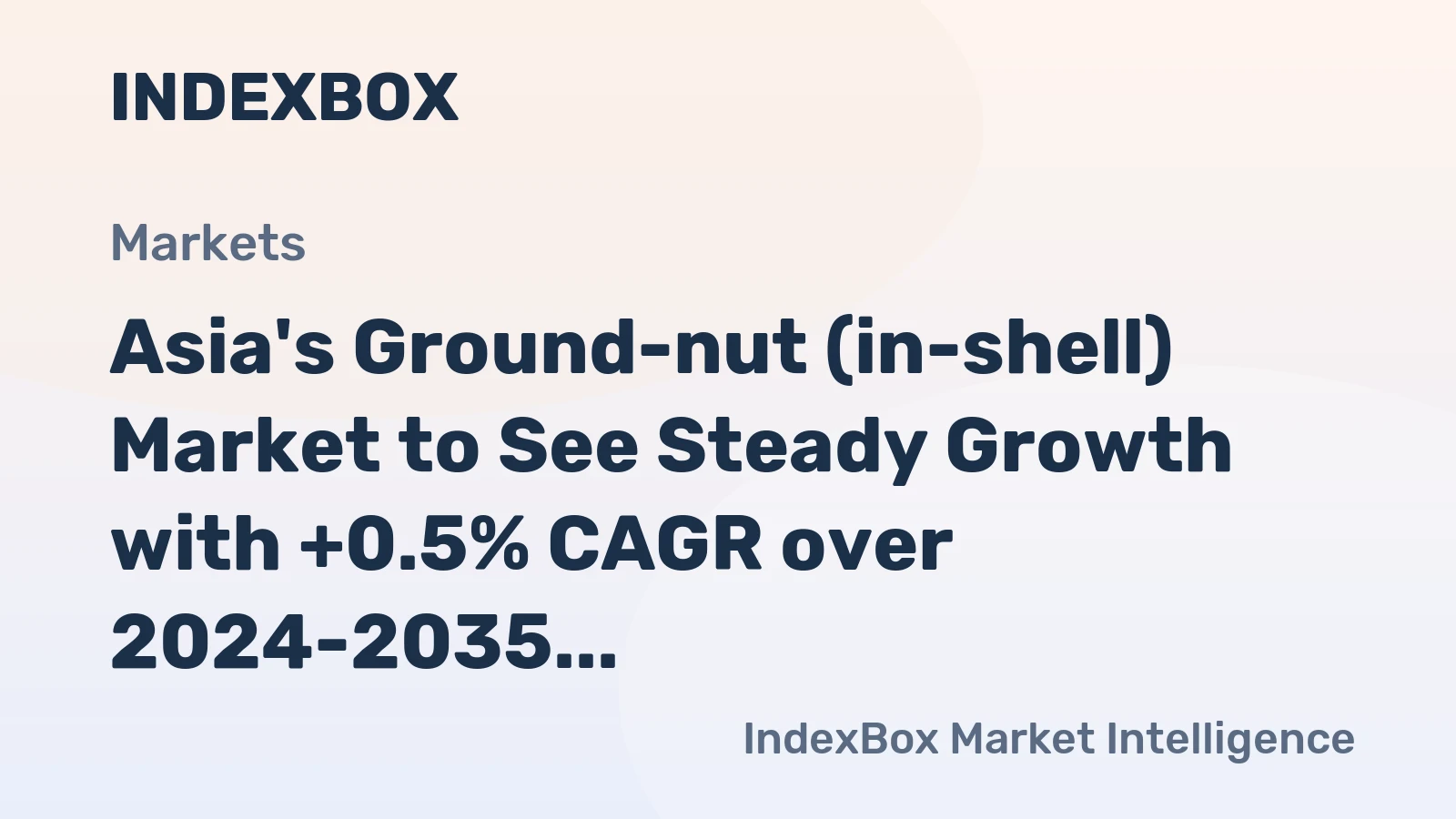 Asia's Ground-nut (in-shell) Market to See Steady Growth with +0.5% CAGR over 2024-2035