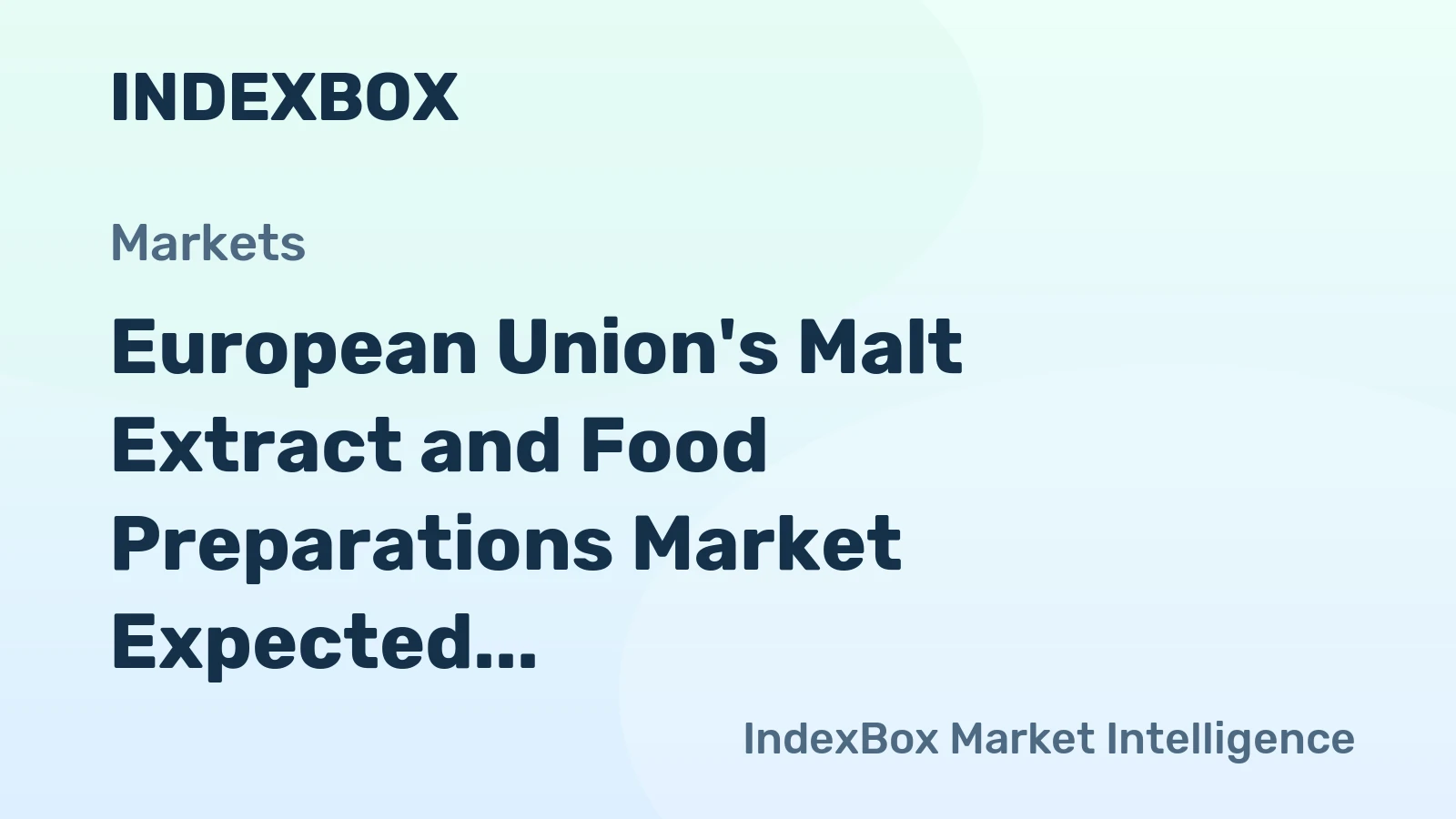 European Union's Malt Extract and Food Preparations Market Expected to Grow with 0.5% CAGR, Reaching 605K tons by 2035