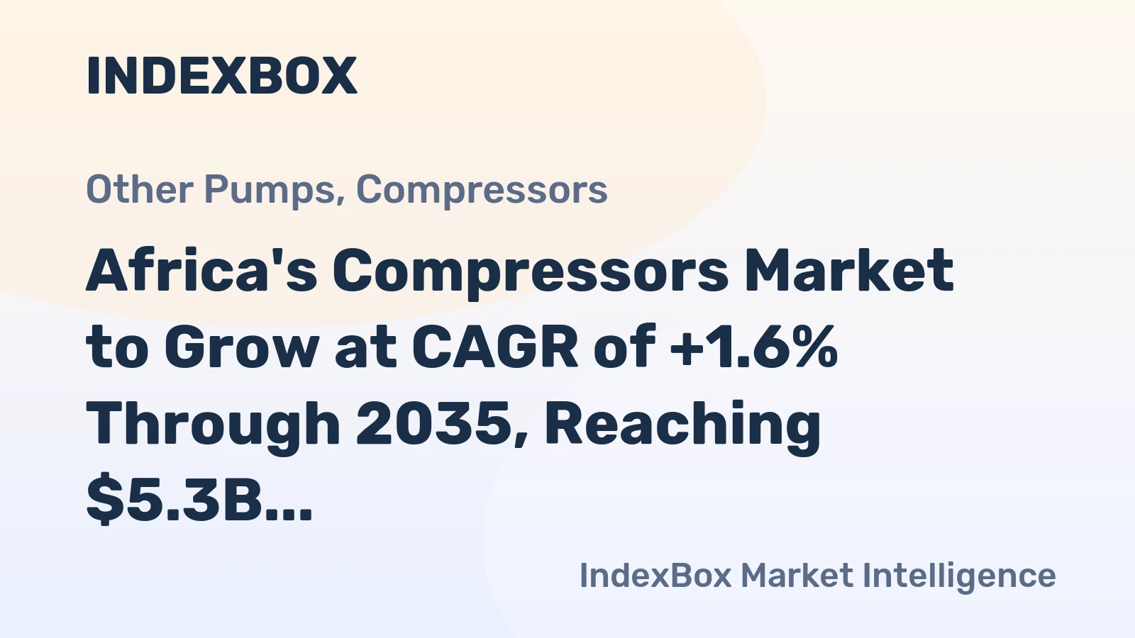 Africa's Compressors Market to Grow at CAGR of +1.6% Through 2035, Reaching $5.3B in Value