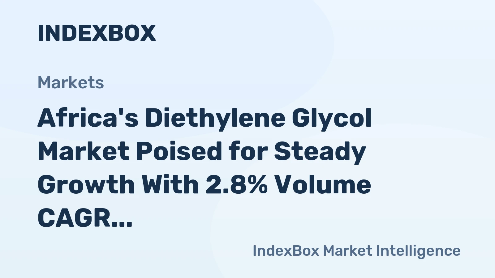 Africa's Diethylene Glycol Market Poised for Steady Growth With 2.8% Volume CAGR Through 2035