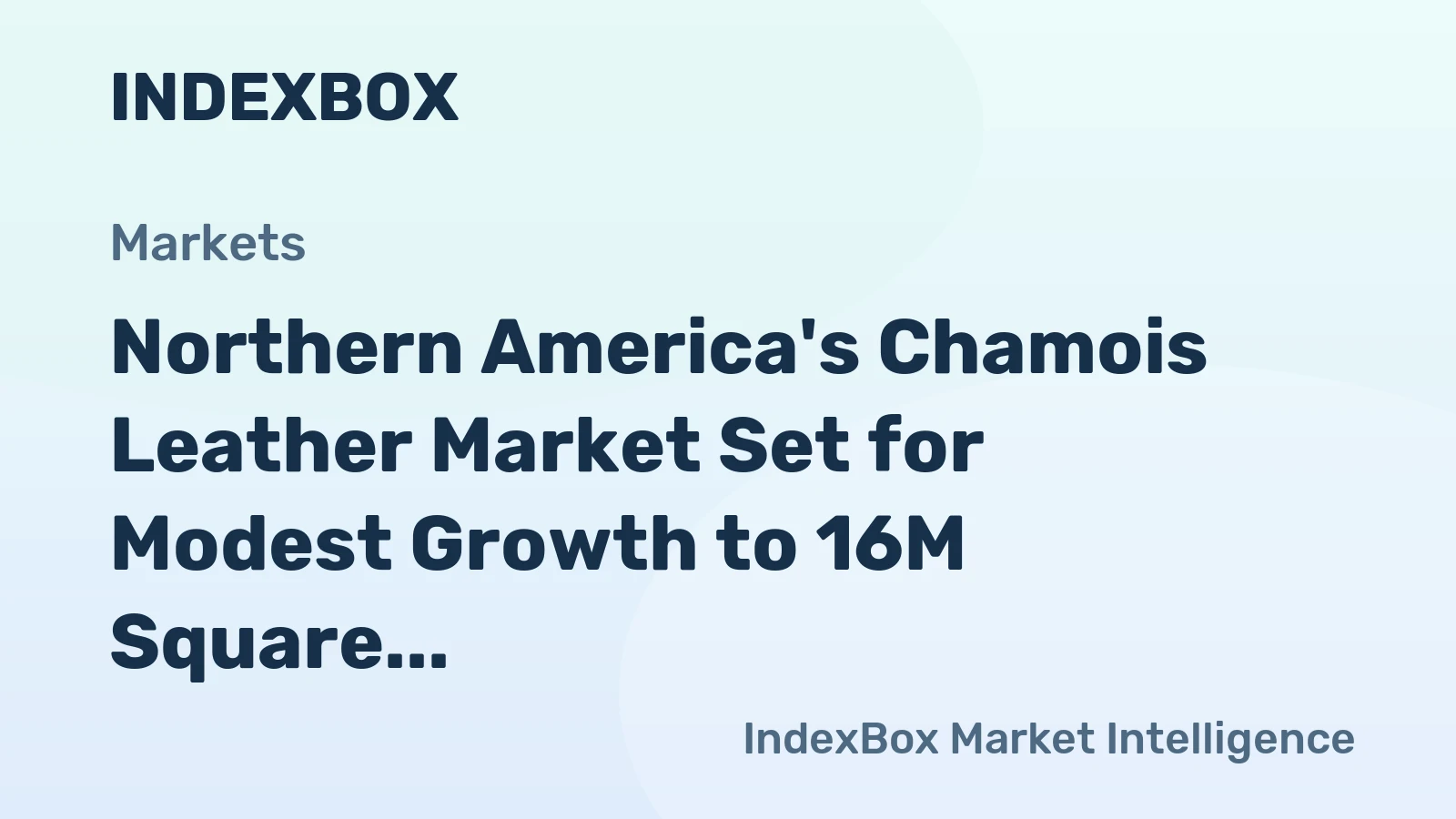 Northern America's Chamois Leather Market Set for Modest Growth to 16M Square Meters and $442M in Value
