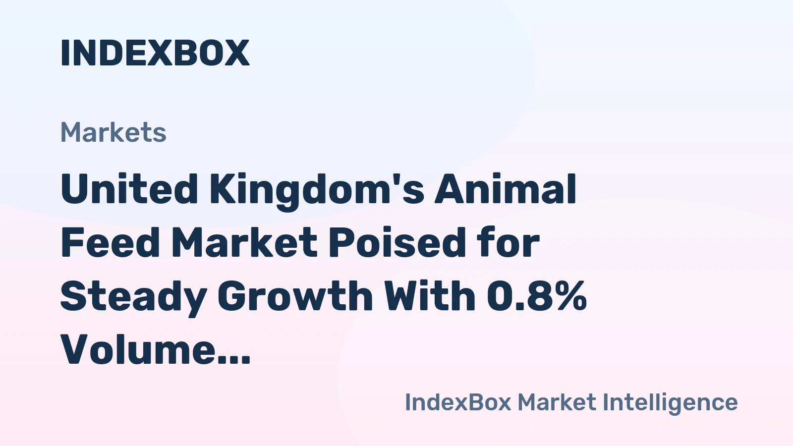 United Kingdom's Animal Feed Market Poised for Steady Growth With 0.8% Volume CAGR Through 2035