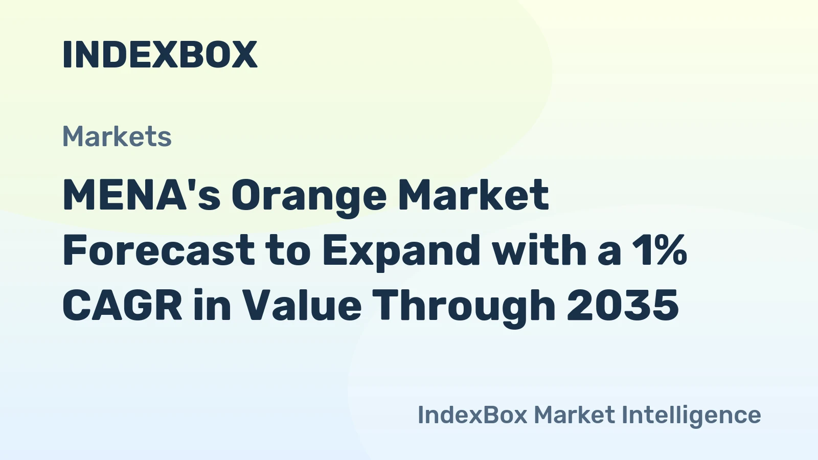 MENA's Orange Market Forecast to Expand with a 1% CAGR in Value Through 2035