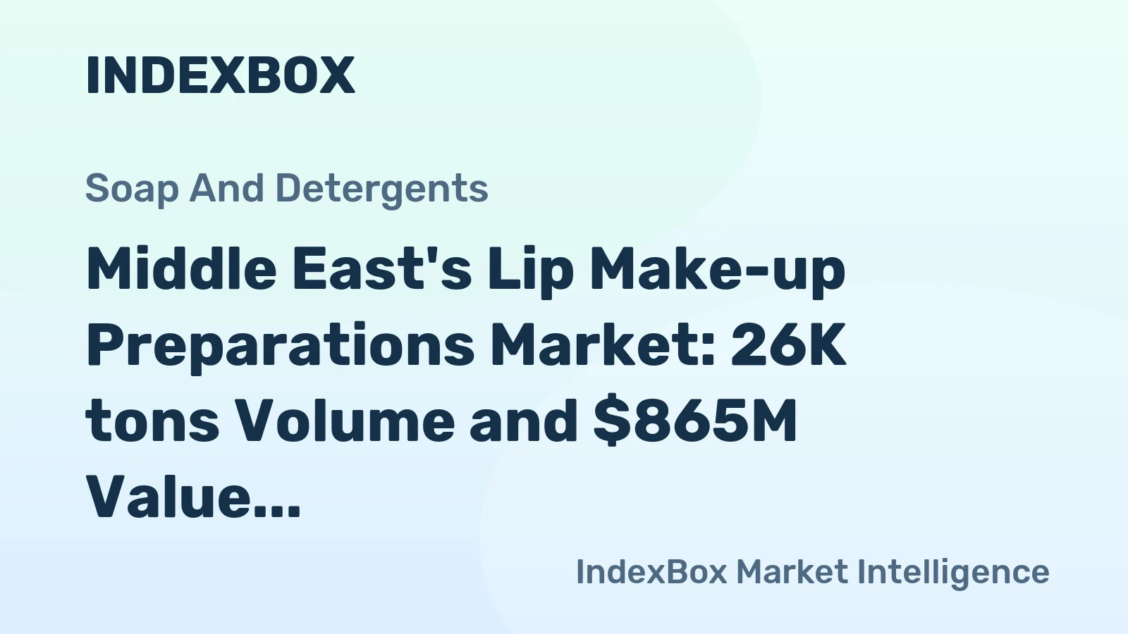 Middle East's Lip Make-up Preparations Market: 26K tons Volume and $865M Value Forecasted for 2035