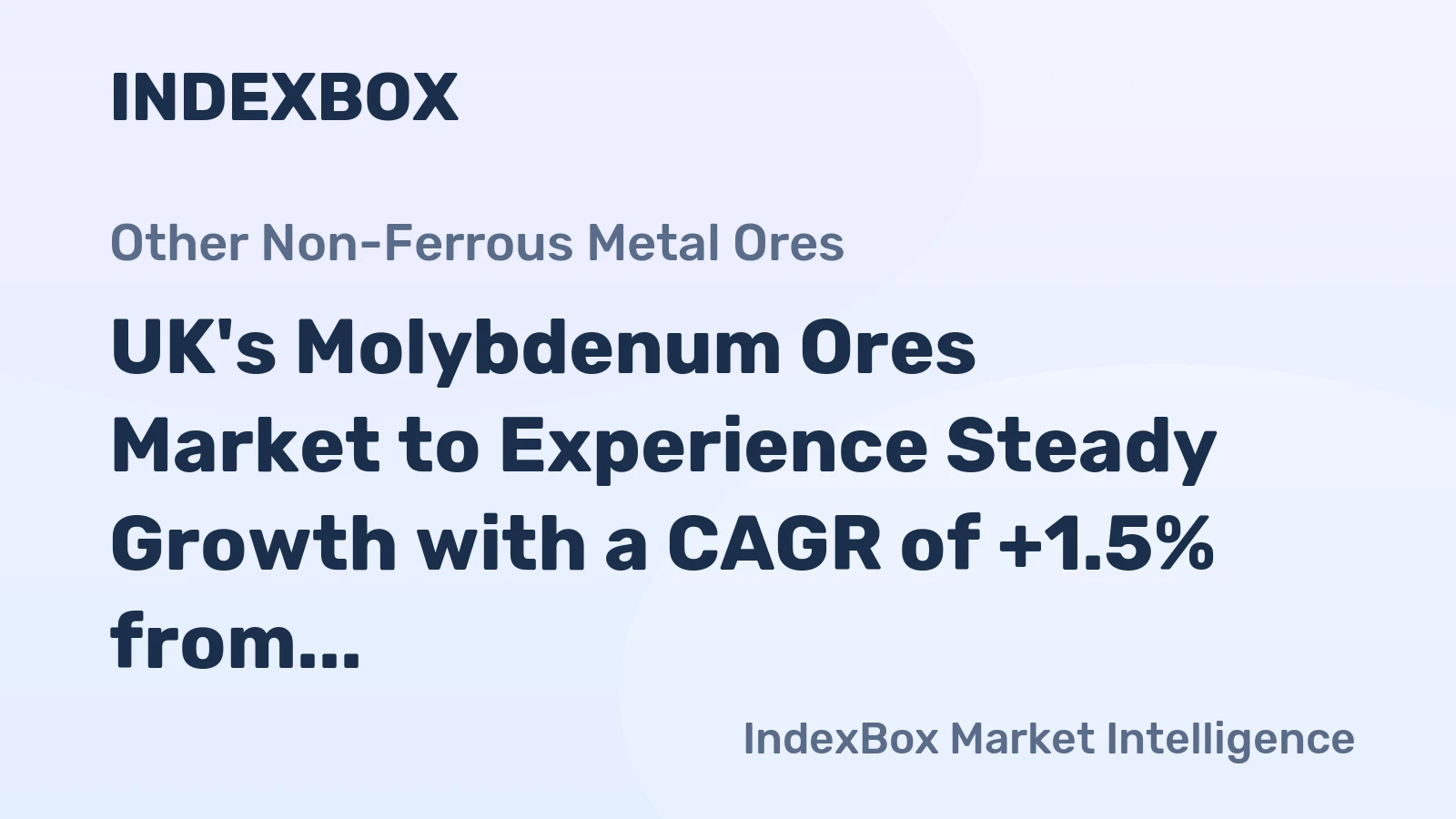 UK's Molybdenum Ores Market to Experience Steady Growth with a CAGR of +1.5% from 2024 to 2035