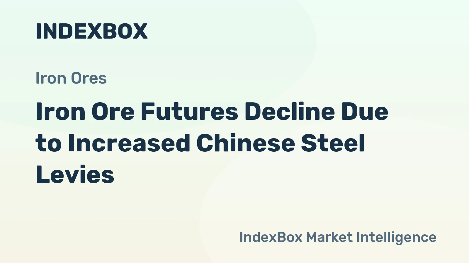 Iron Ore Futures Decline Due to Increased Chinese Steel Levies
