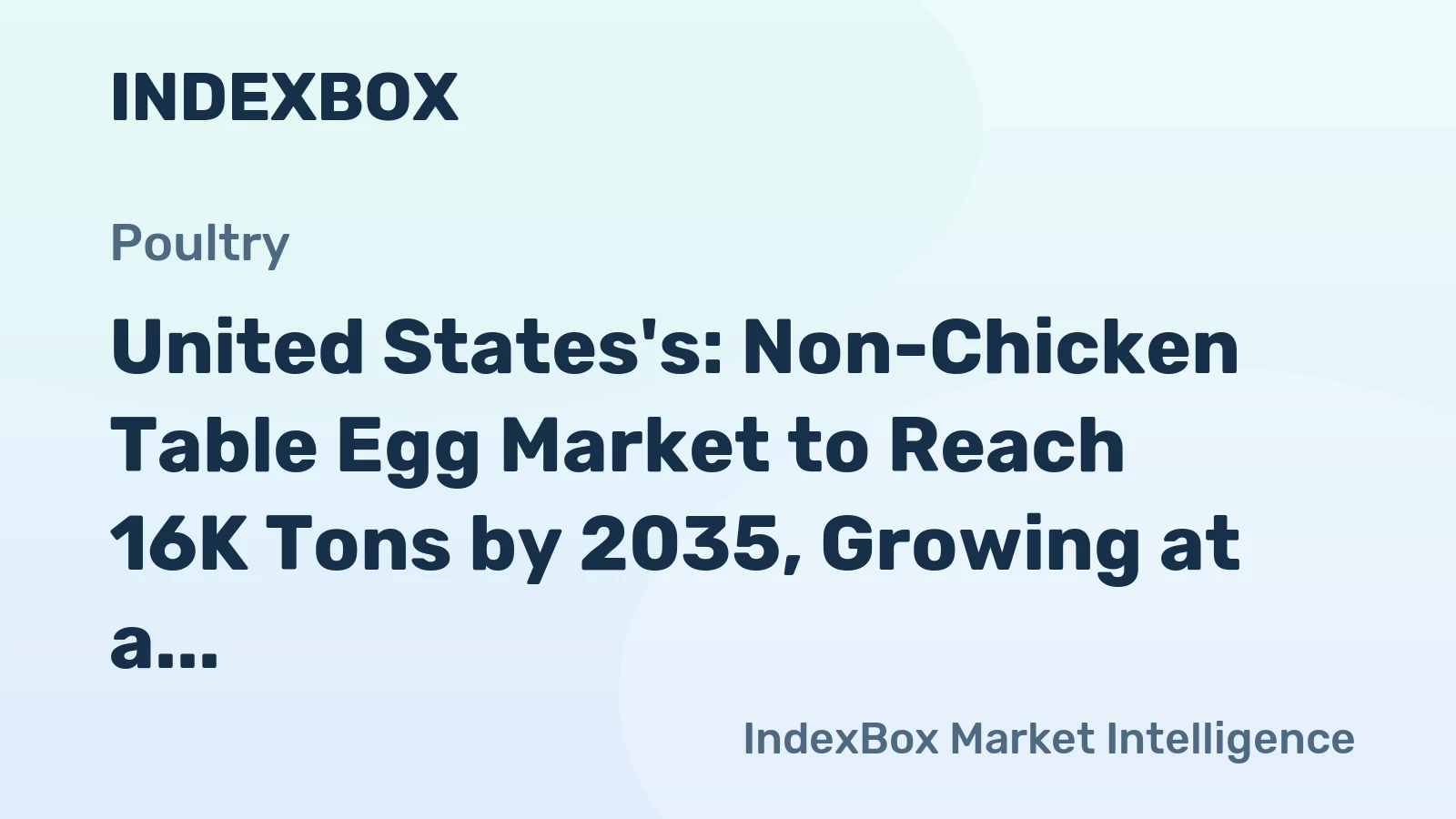 United States's: Non-Chicken Table Egg Market to Reach 16K Tons by 2035, Growing at a Minimal CAGR of +0.2%.