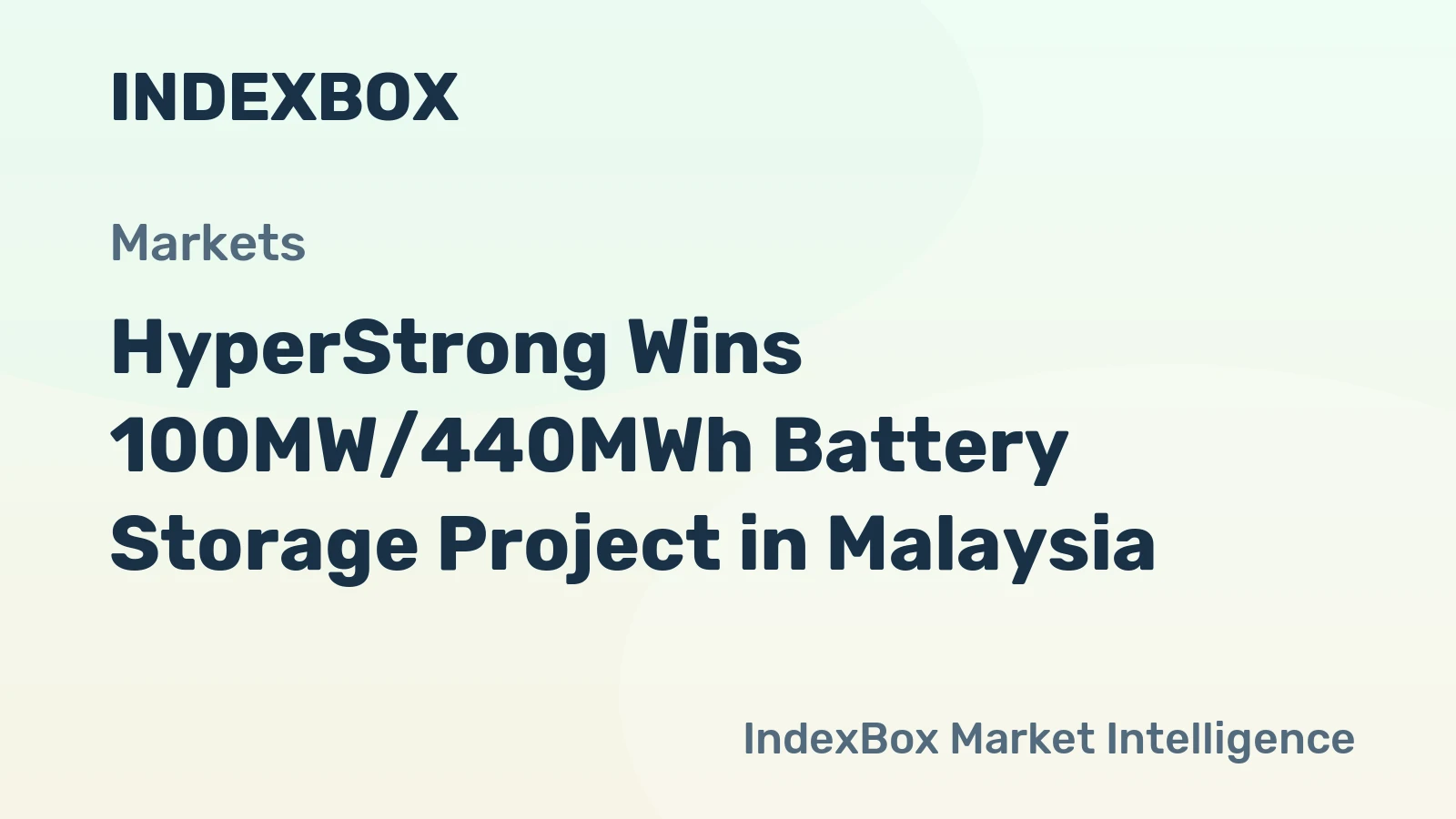 HyperStrong Wins 100MW/440MWh Battery Storage Project in Malaysia