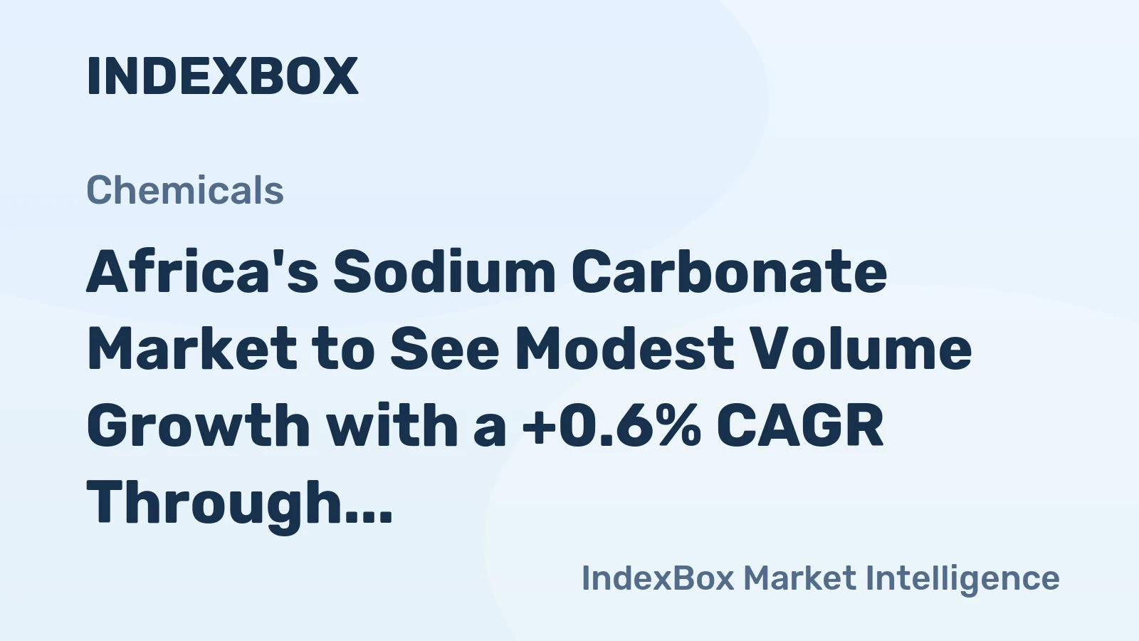 Africa's Sodium Carbonate Market to See Modest Volume Growth with a +0.6% CAGR Through 2035