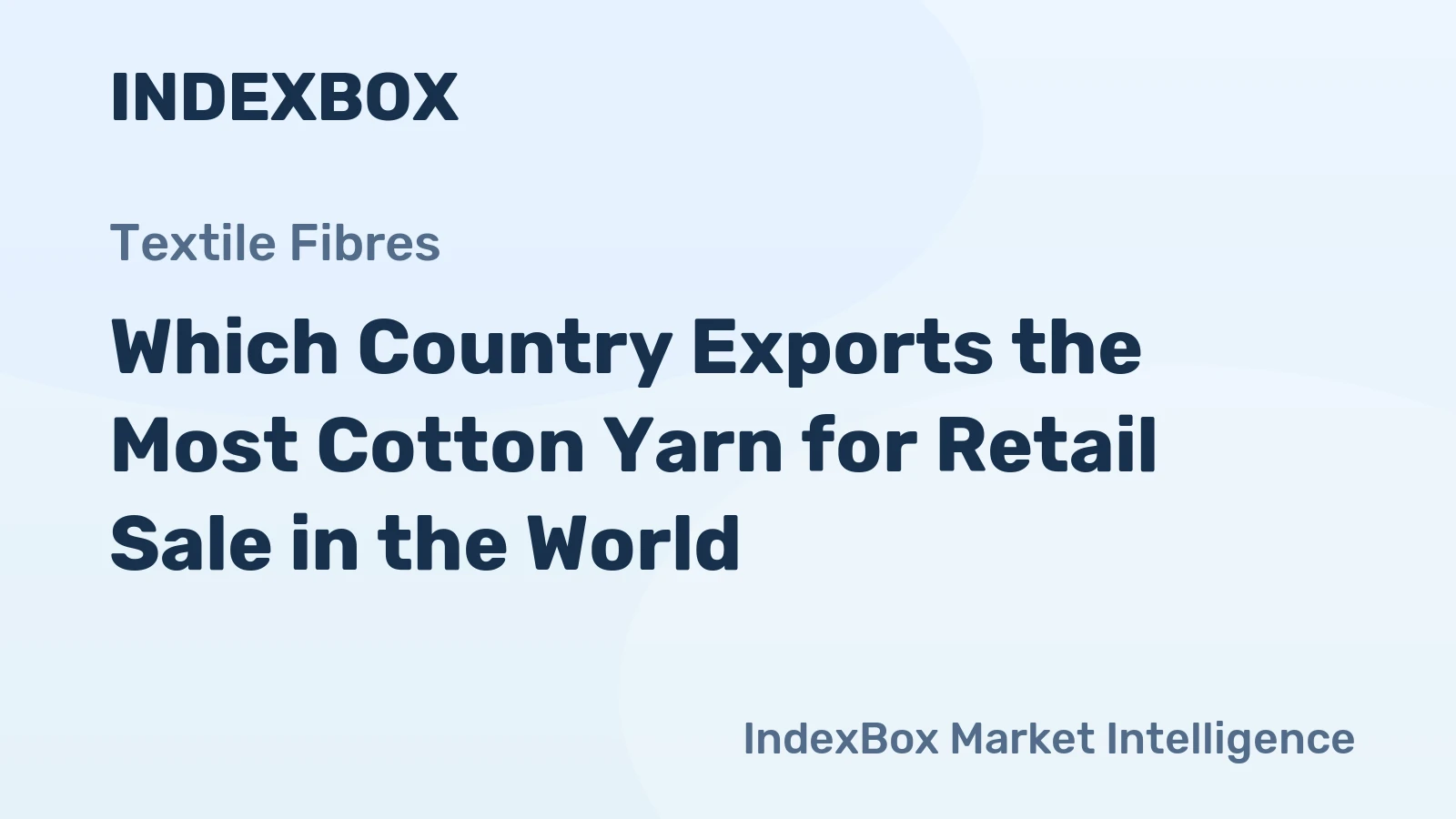 Which Country Exports the Most Cotton Yarn for Retail Sale in the World?