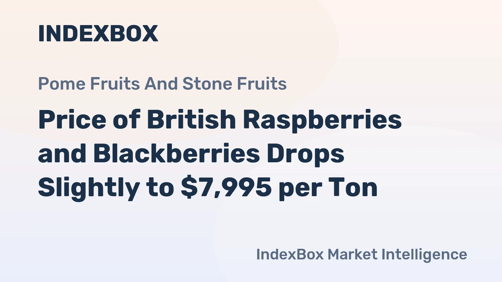 Price of British Raspberries and Blackberries Drops Slightly to $7,995 per Ton