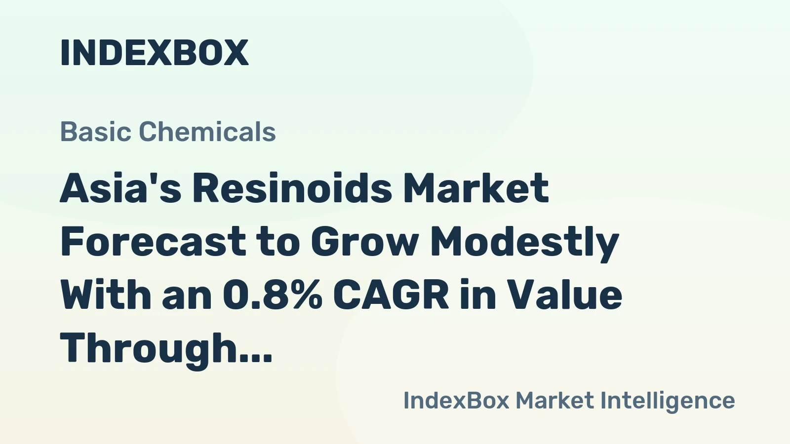Asia's Resinoids Market Forecast to Grow Modestly With an 0.8% CAGR in Value Through 2035