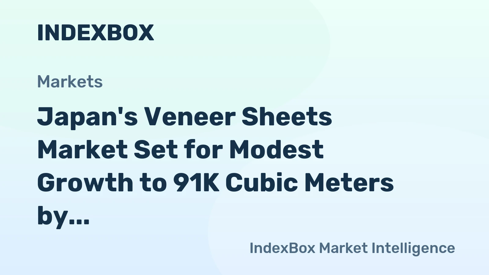 Japan's Veneer Sheets Market Set for Modest Growth to 91K Cubic Meters by 2035