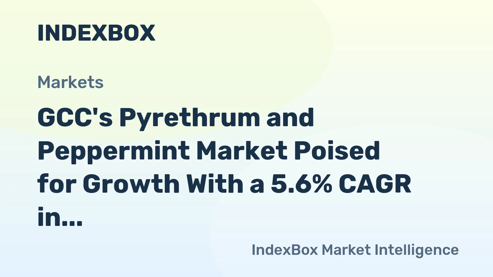 GCC's Pyrethrum and Peppermint Market Poised for Growth With a 5.6% CAGR in Value Through 2035
