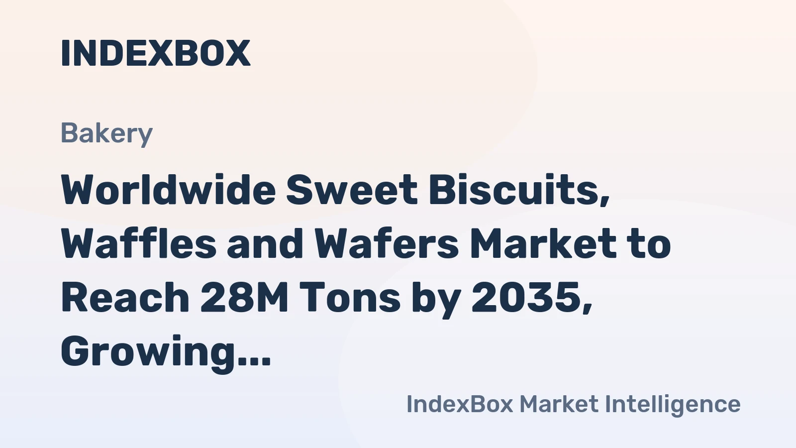 Worldwide Sweet Biscuits, Waffles and Wafers Market to Reach 28M Tons by 2035, Growing at a CAGR of +1.2%