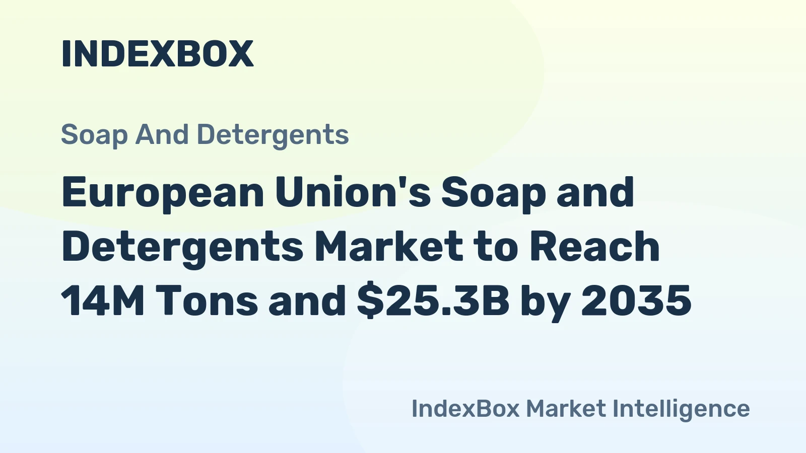 European Union's Soap and Detergents Market to Reach 14M Tons and $25.3B by 2035