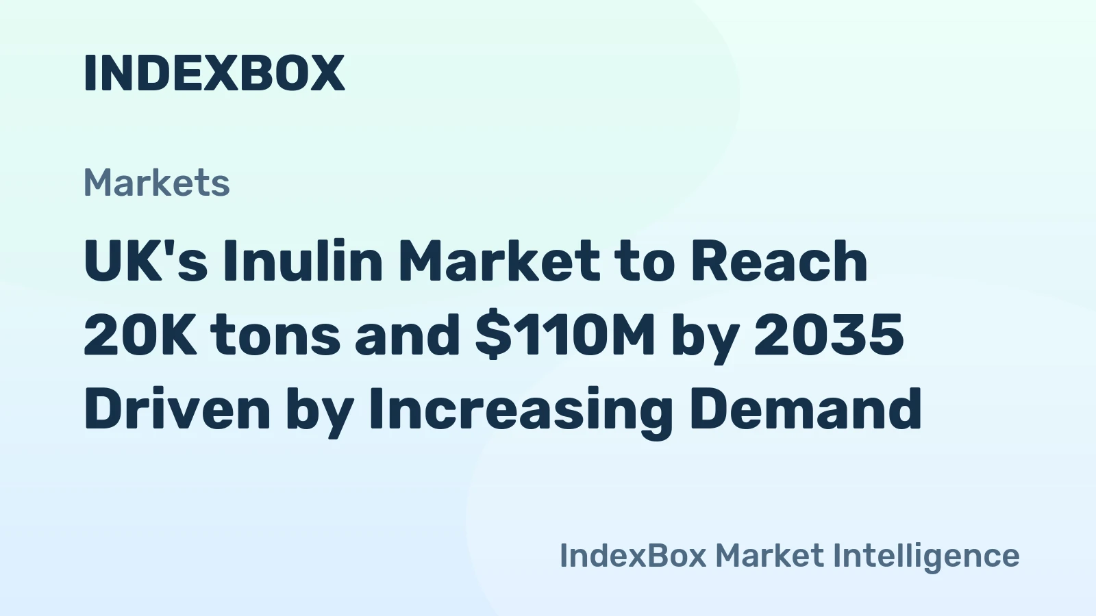 UK's Inulin Market to Reach 20K tons and $110M by 2035 Driven by Increasing Demand