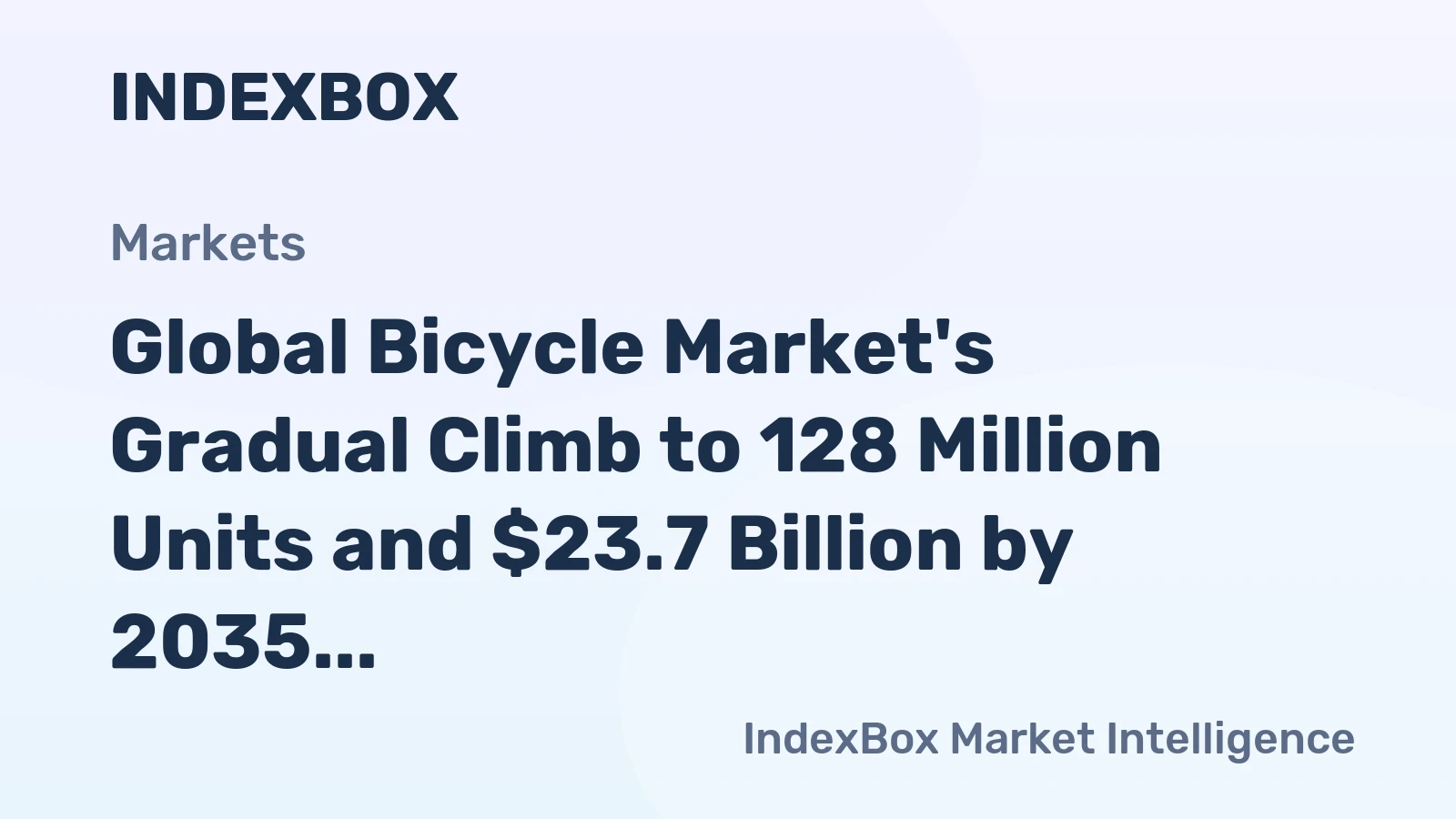 Global Bicycle Market's Gradual Climb to 128 Million Units and $23.7 Billion by 2035