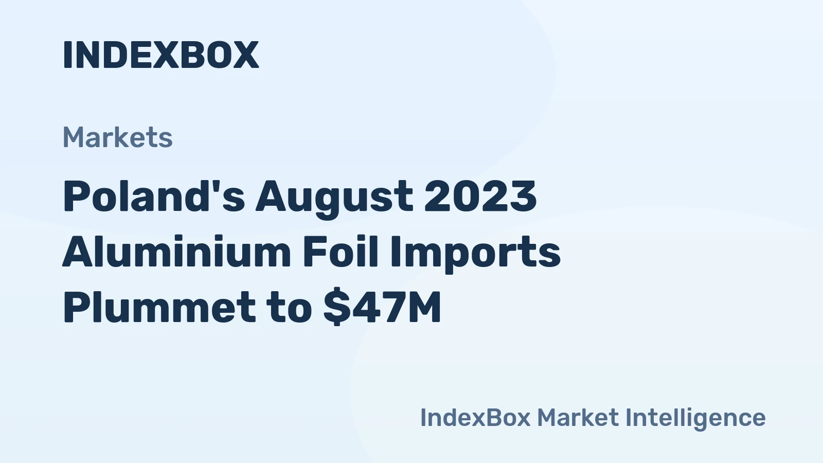 Poland's August 2023 Aluminium Foil Imports Plummet to $47M