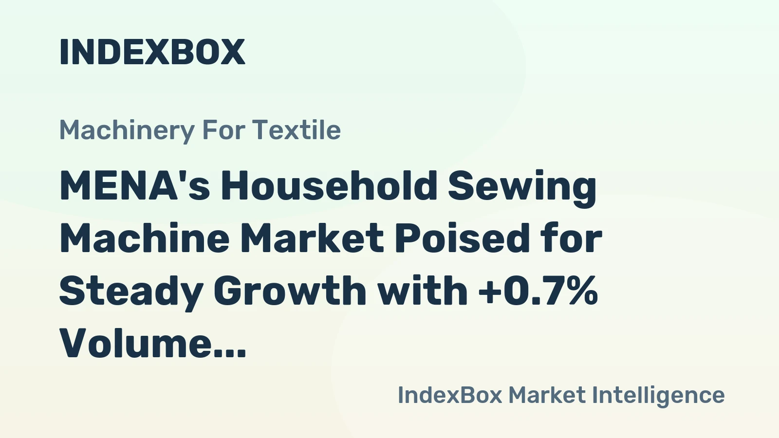 MENA's Household Sewing Machine Market Poised for Steady Growth with +0.7% Volume CAGR Through 2035