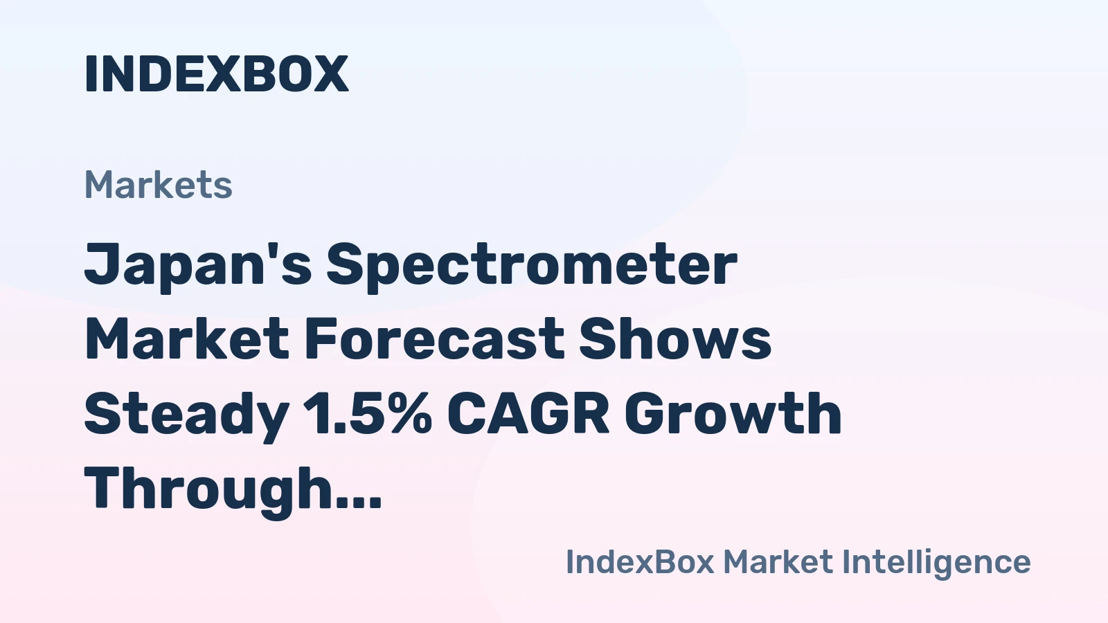 Japan's Spectrometer Market Forecast Shows Steady 1.5% CAGR Growth Through 2035