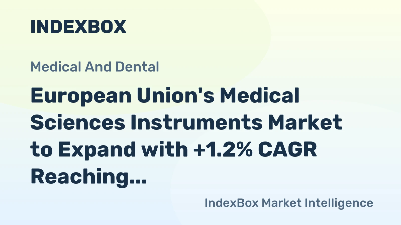 European Union's Medical Sciences Instruments Market to Expand with +1.2% CAGR Reaching $22.1B by 2035