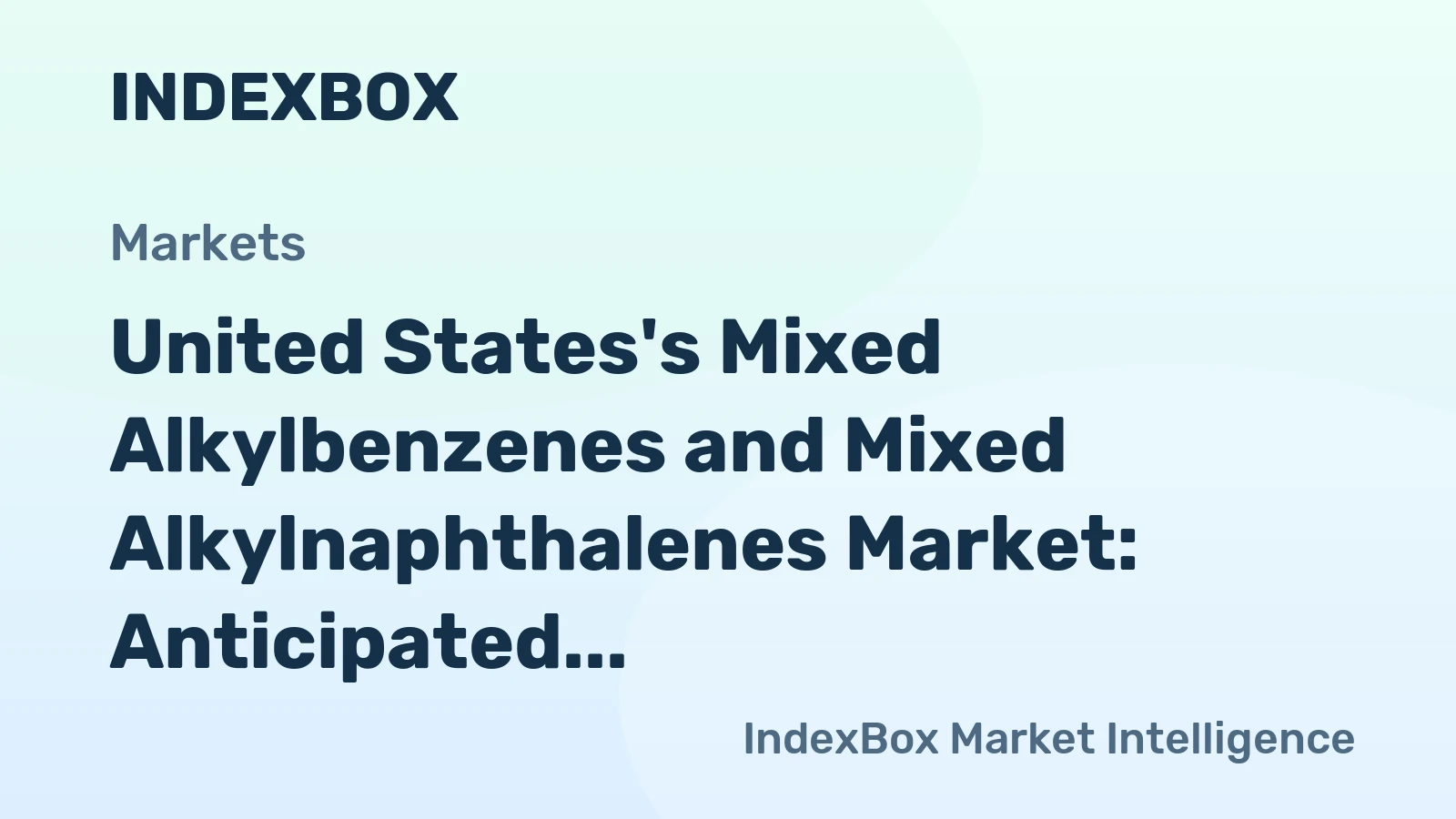 United States's Mixed Alkylbenzenes and Mixed Alkylnaphthalenes Market: Anticipated Growth in Volume and Value Over Next Decade
