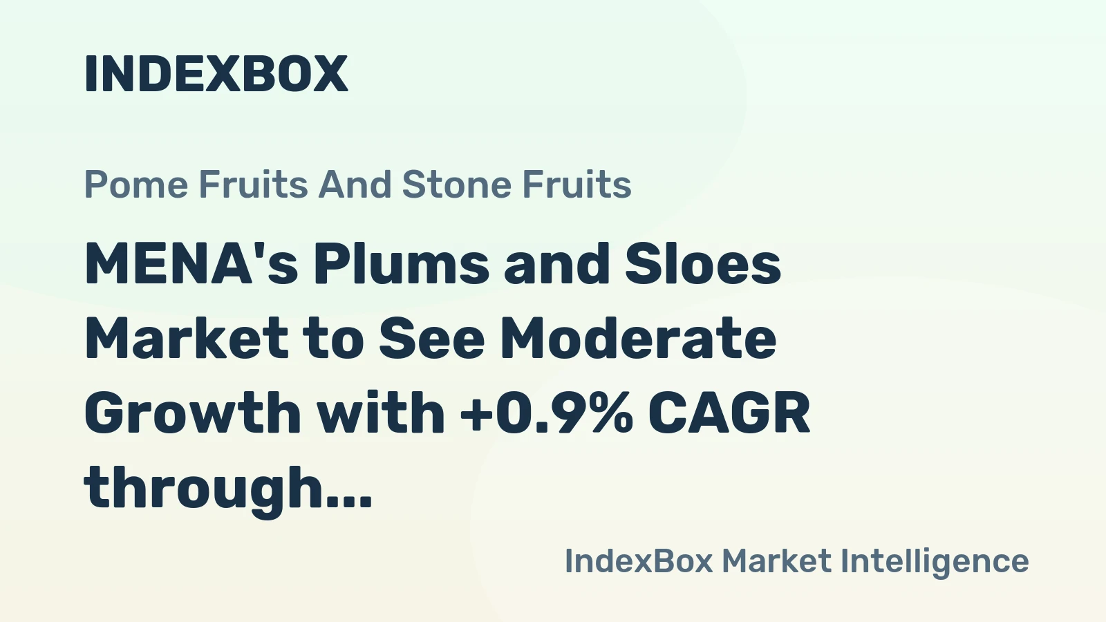 MENA's Plums and Sloes Market to See Moderate Growth with +0.9% CAGR through 2035
