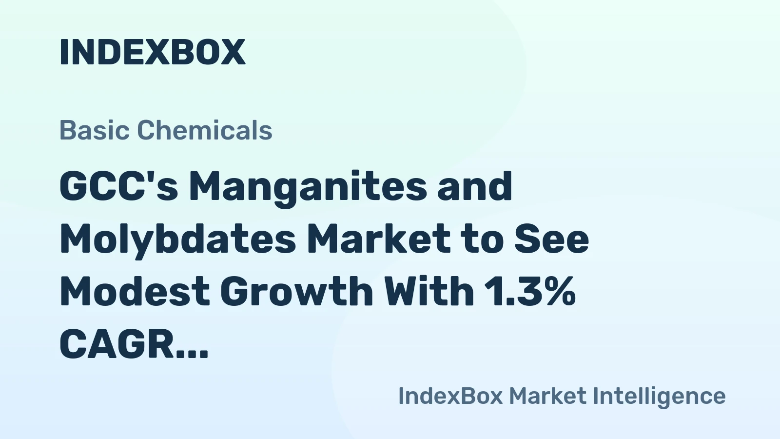 GCC's Manganites and Molybdates Market to See Modest Growth With 1.3% CAGR in Value Through 2035