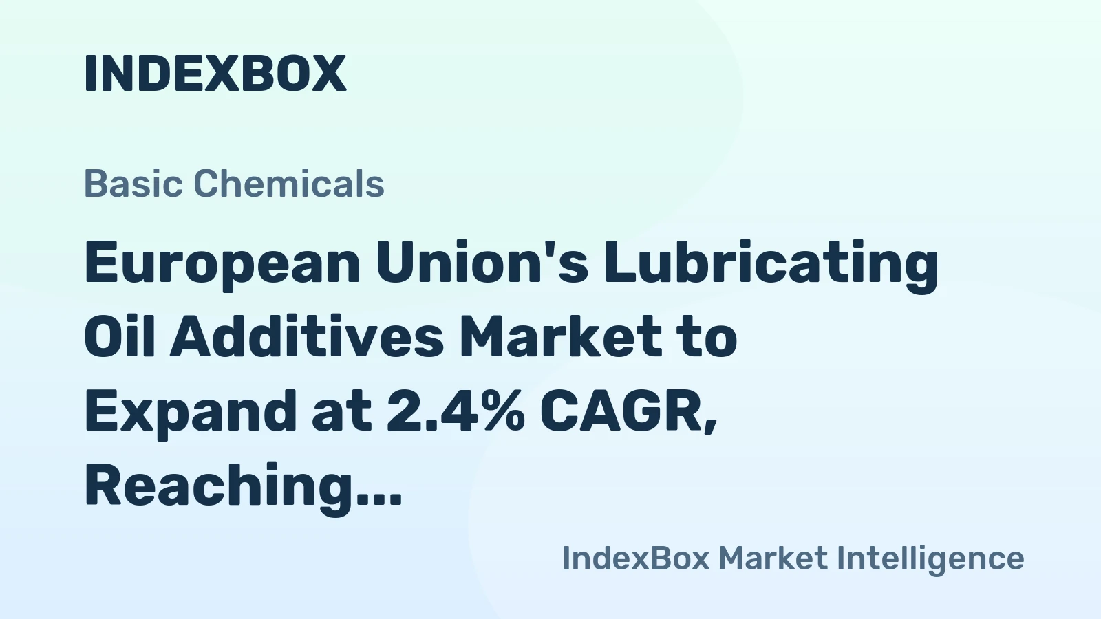 European Union's Lubricating Oil Additives Market to Expand at 2.4% CAGR, Reaching $6.8B by 2035