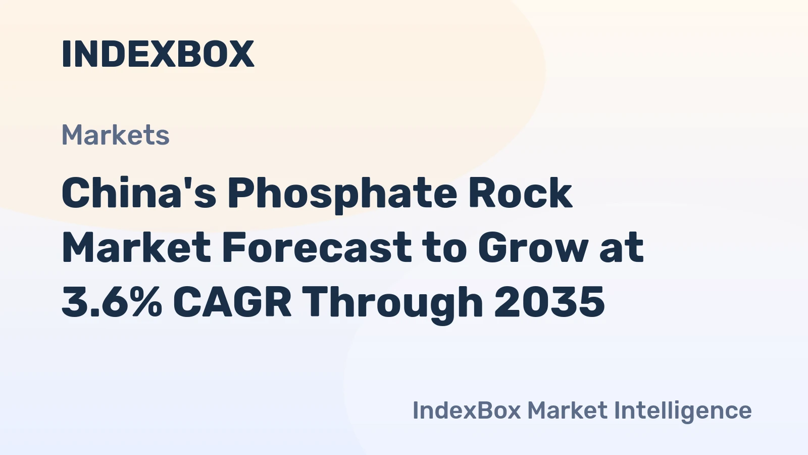China's Phosphate Rock Market Forecast to Grow at 3.6% CAGR Through 2035