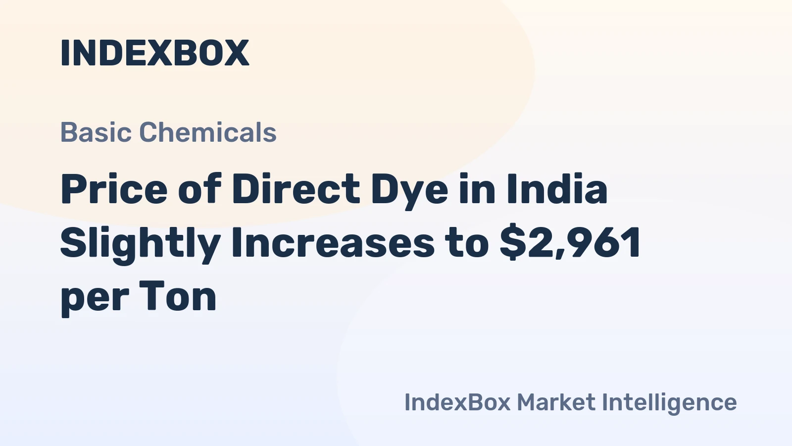 Price of Direct Dye in India Slightly Increases to $2,961 per Ton